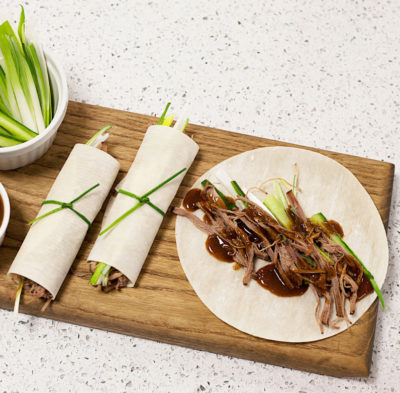 Pulled Beef Pancakes with Soy and Ginger - Gordon Rhodes recipe sauce